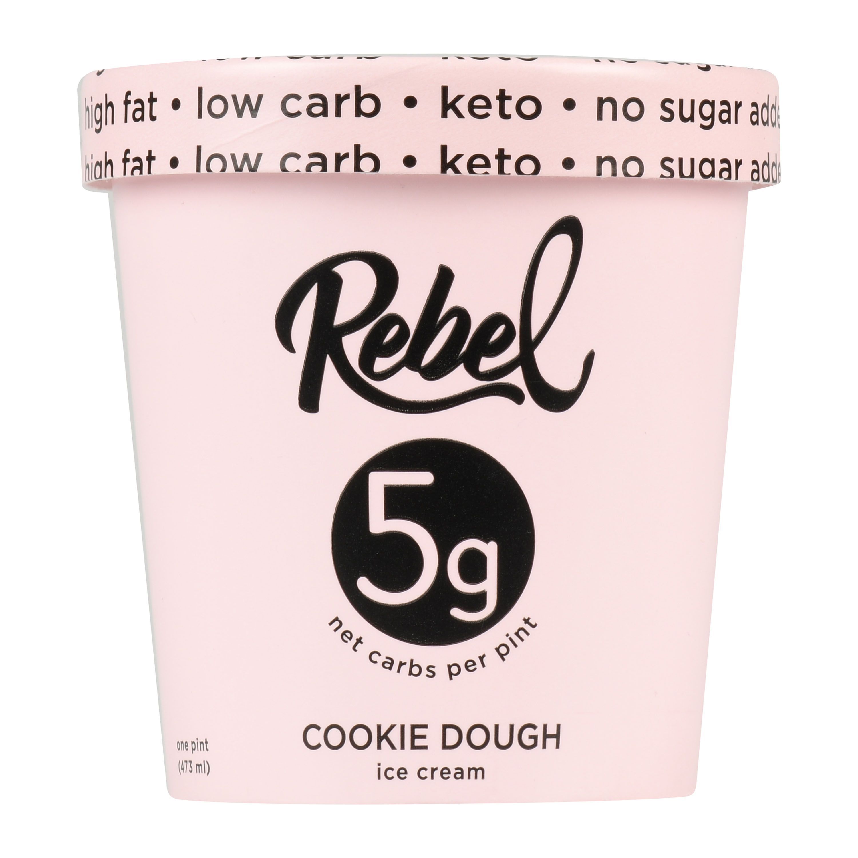 Rebel Cookie Dough Ice Cream, 1 Pint -- 8 per case
