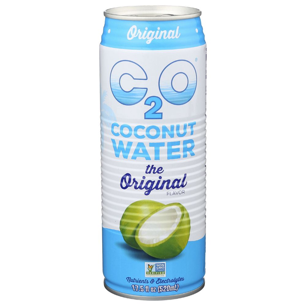 C2O Organic Original Pure Coconut Water, 17.5 Fluid Ounce -- 12 per case