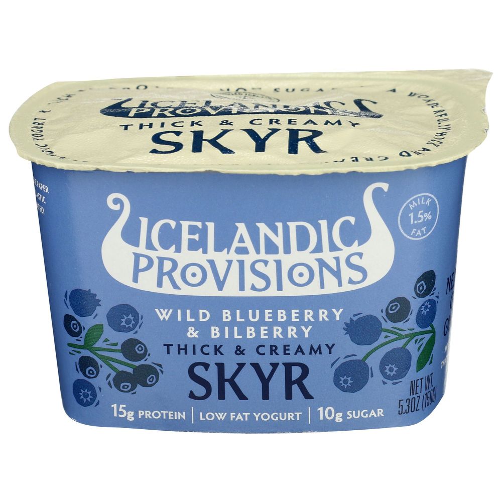 Icelandic Provisions Wild Blueberry and Bilberry Thick and Creamy Skyr ...