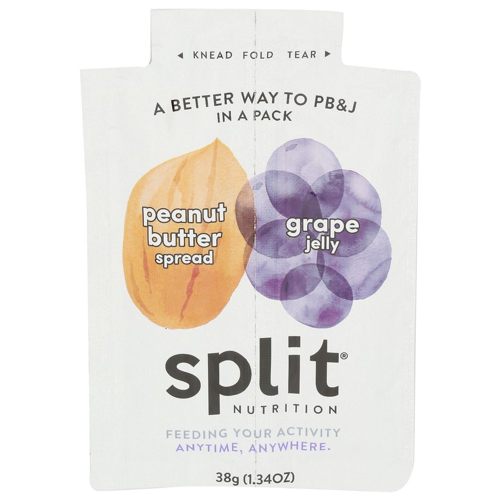 Split Nutrition Peanut Butter Spread and Grape Jelly, 1.34 Ounce ...
