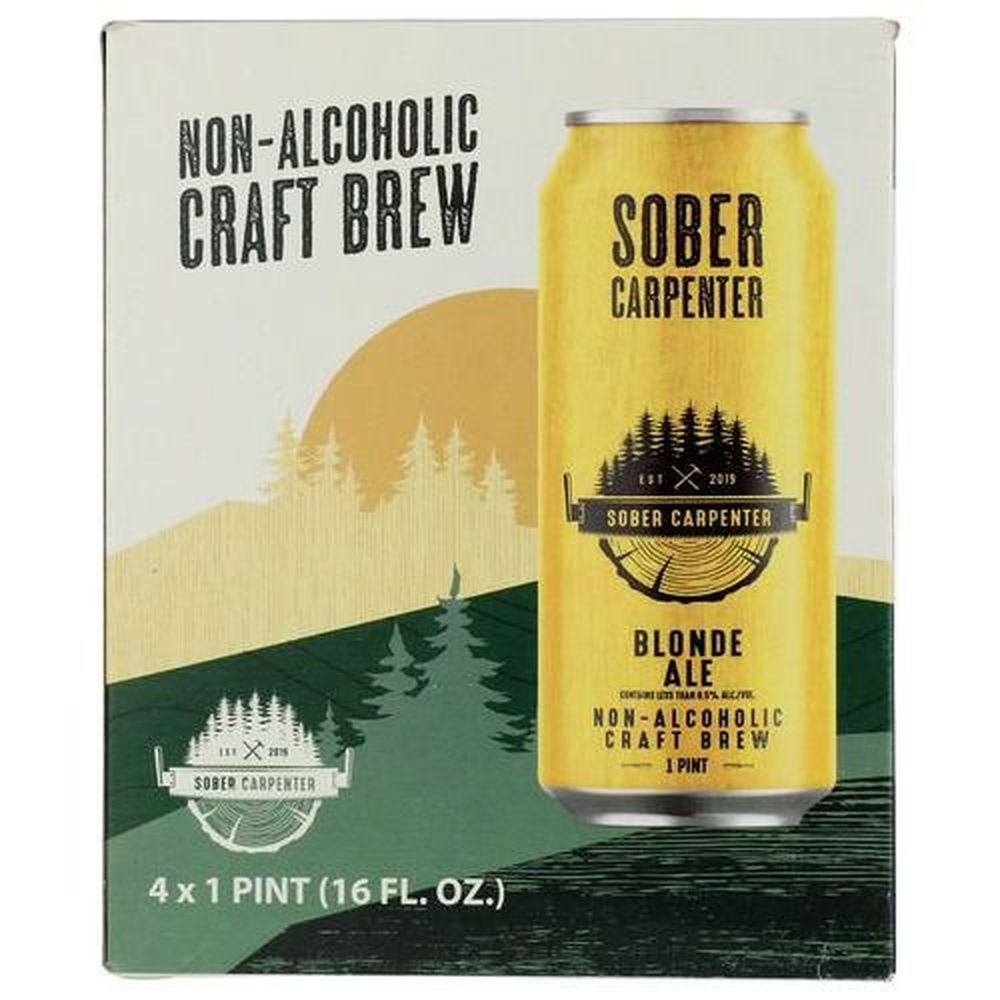 Sober Carpenter Blonde Ale Non Alcoholic Craft Beer, 64 Fluid Ounce ...
