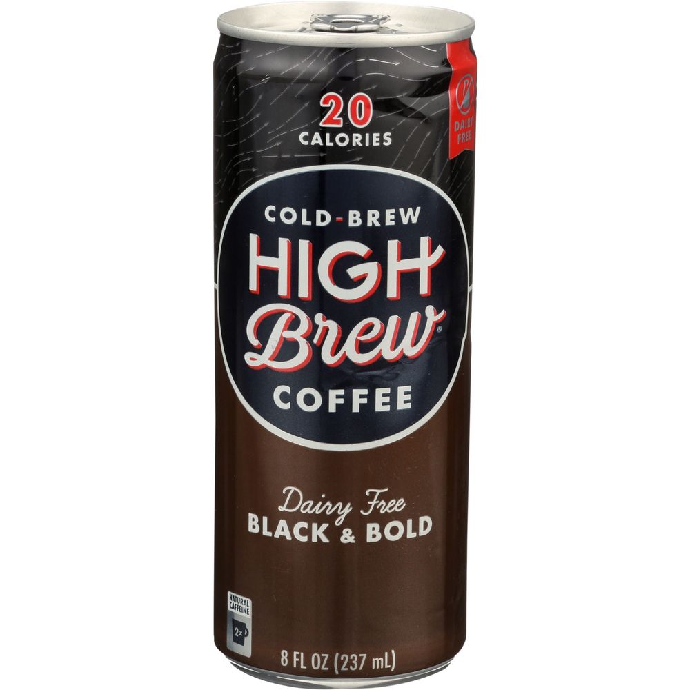 High Brew Black and Bold Cold Brew Coffee, 8 Ounce -- 12 per case
