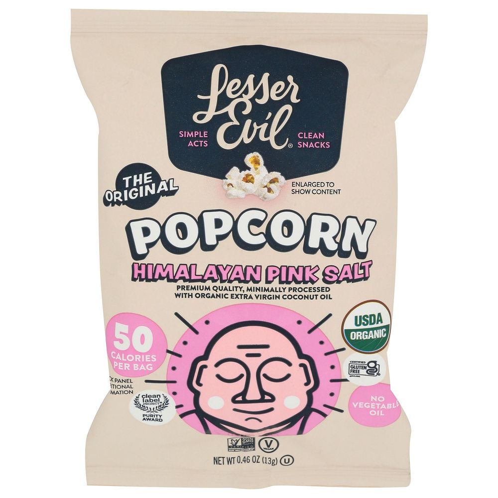 Lesser Evil Organic Himalayan Pink Salt Buddha Bowl Popcorn - Little ...