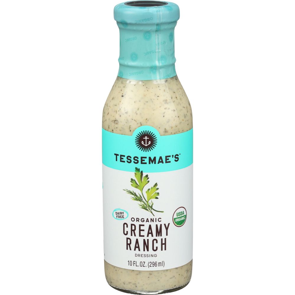 Tessemaes Organic Creamy Ranch Dressing, 10 Ounce -- 6 per case