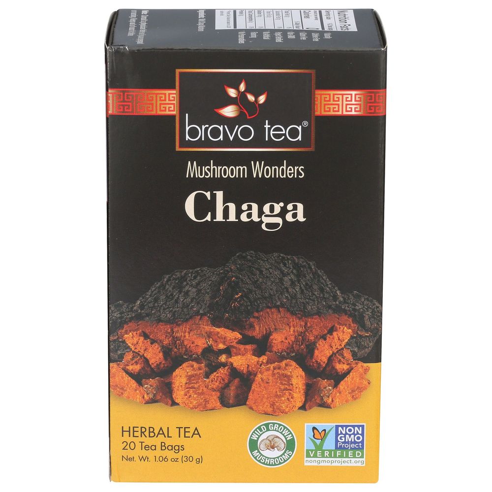 Bravo Tea Chaga Mushroom Herbal Tea Bag, 1.06 Ounce | FoodServiceDirect ...