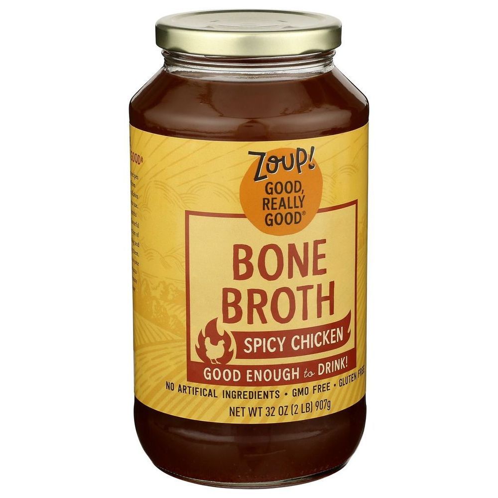 Zoup Spicy Chicken Bone Broth 32 Ounce 6 Per Case