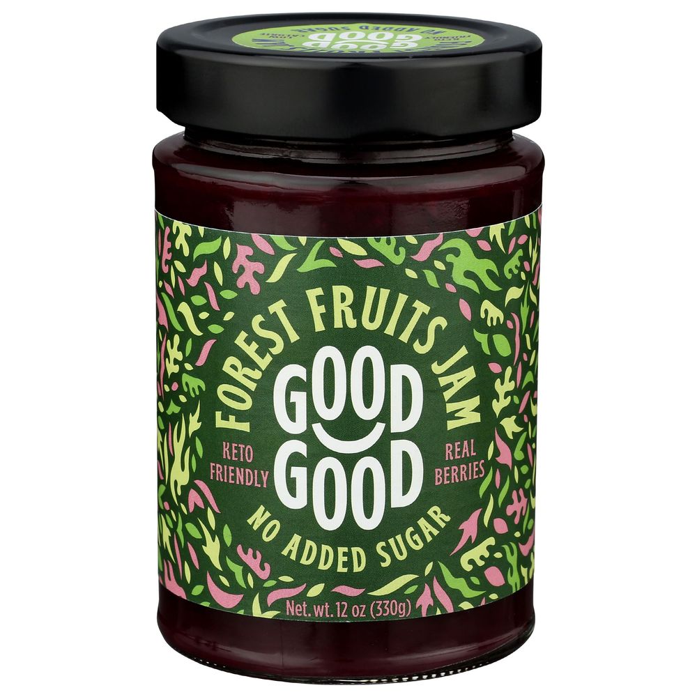 Good Good No Sugar Added Forest Fruits Jam, 12 Ounce -- 6 per case