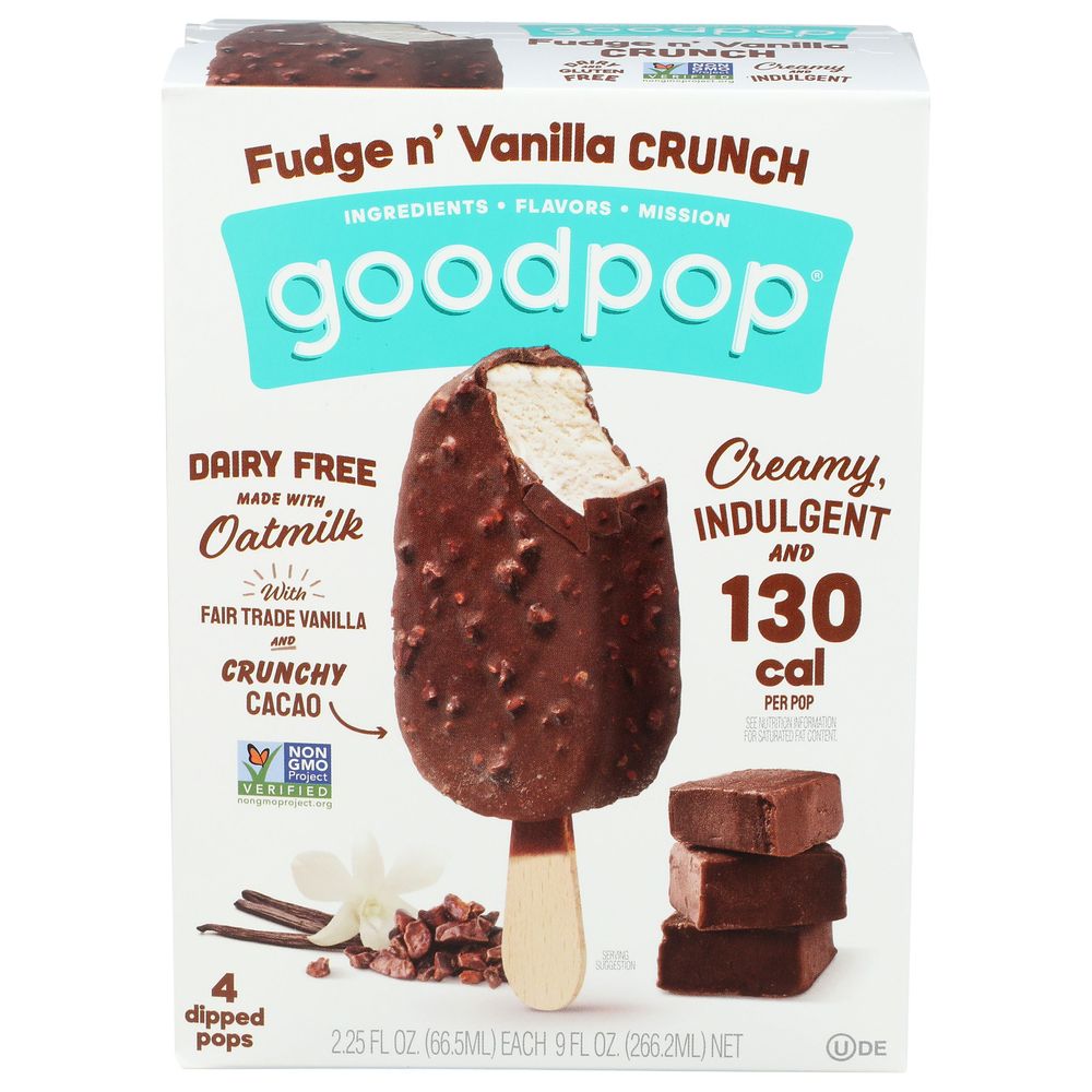 Goodpop Fudge N Vanilla Crunch Pop, 2.25 Ounce -- 32 per case ...
