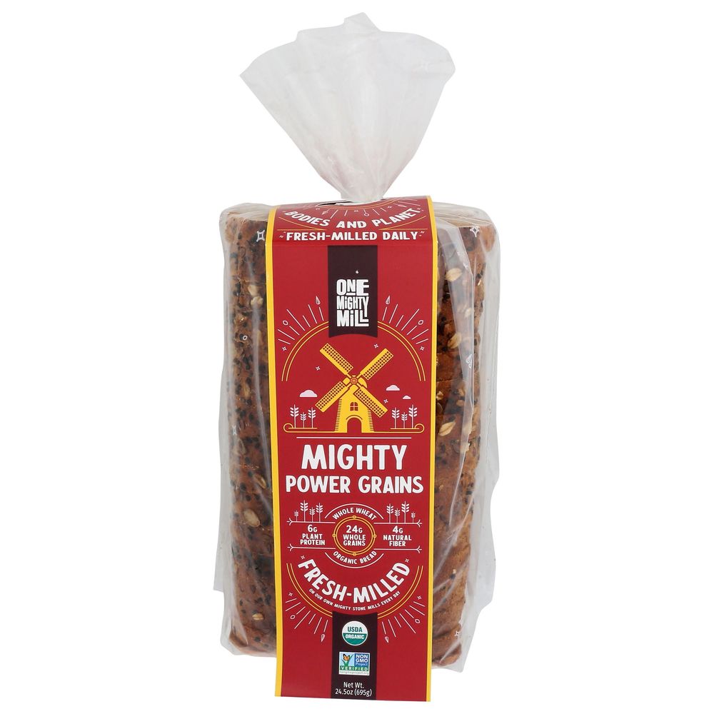 One Mighty Mill Organic 100 Percent Power Grains Bread, 24.5 Ounce -- 6 ...