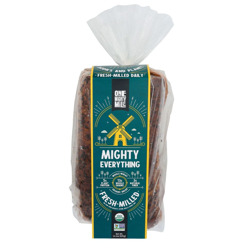 One Mighty Mill Organic Everything Whole Wheat Bread, 24.5 Ounce -- 6 ...