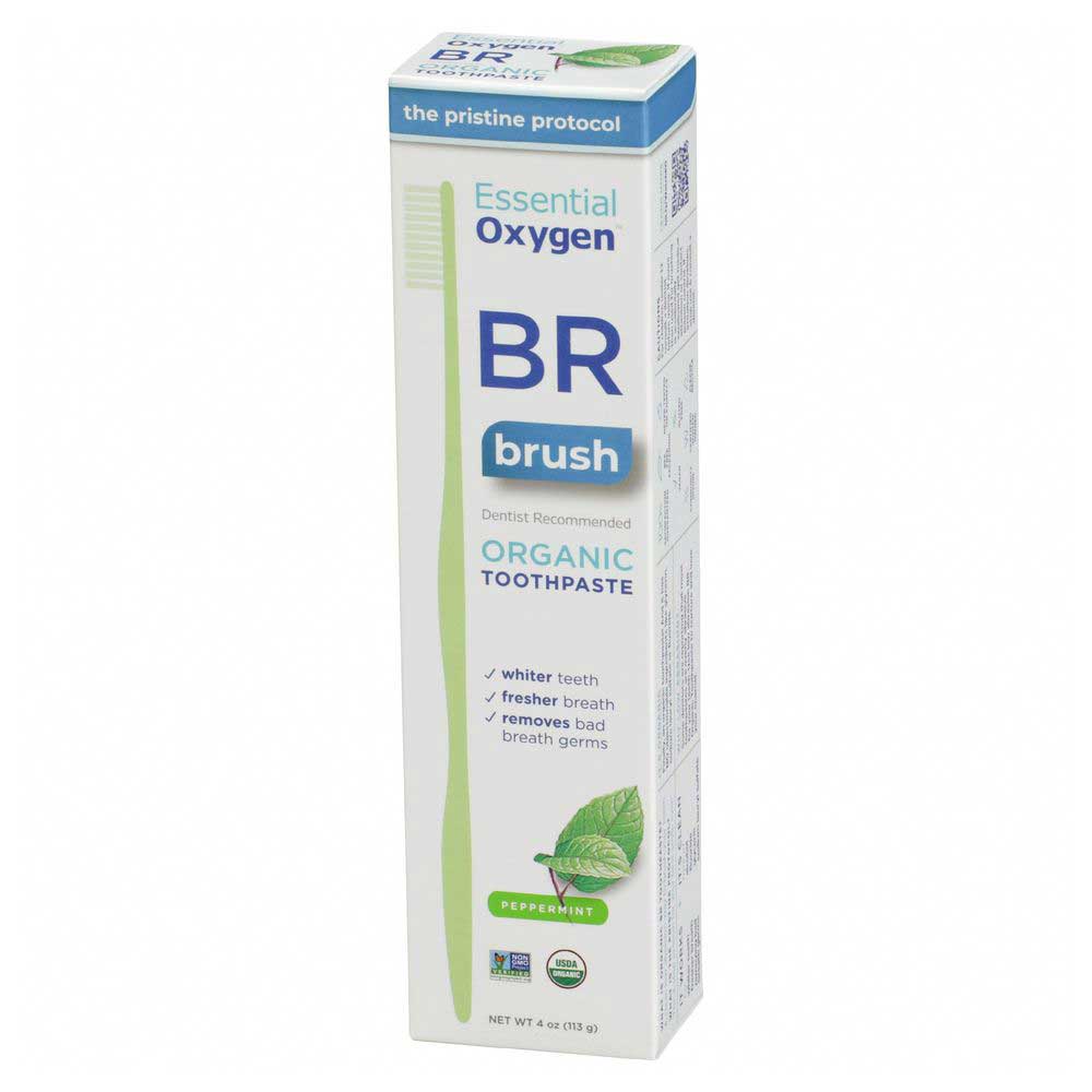 Essential Oxygen BR Organic Peppermint Toothpaste, 4 Ounce