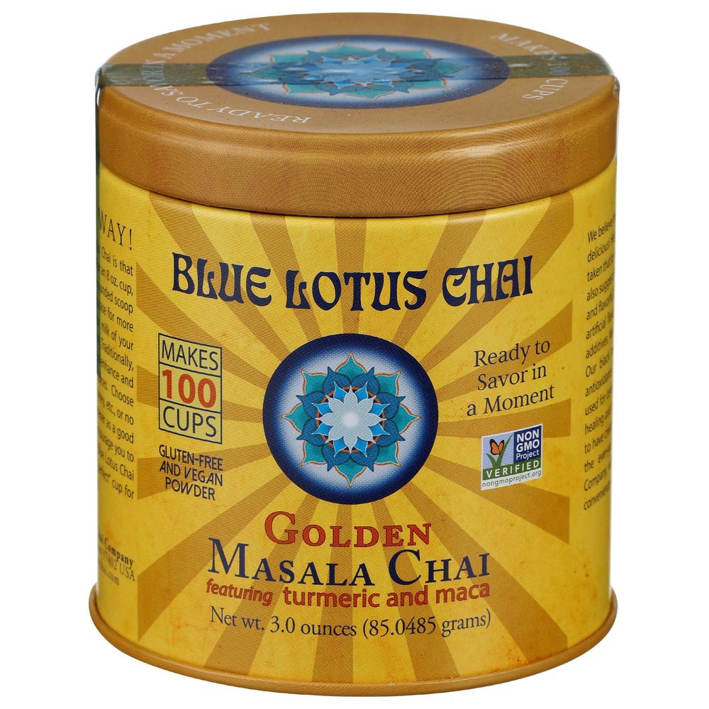 Blue Lotus Chai Golden Masala Chai Powder, 3 Ounce -- 6 per case