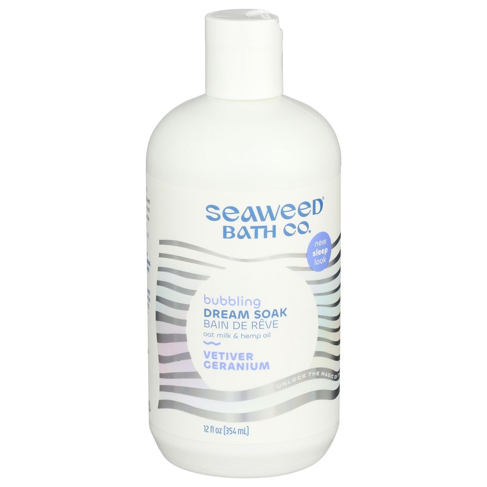 Seaweed Bath Co. Vetiver Geranium Bubbling Dream Soak, 12 Fluid Ounce
