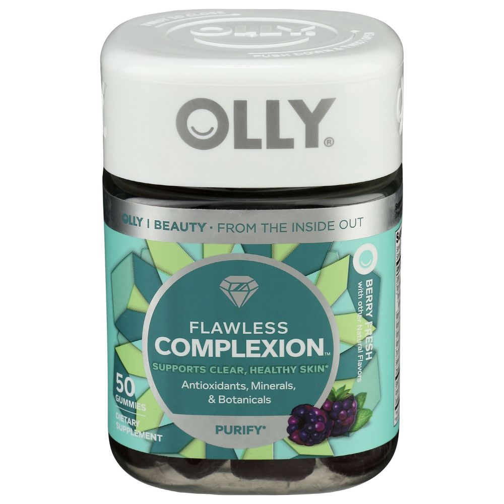 Olly Flawless Complexion Berry Fresh Gummies, 50 Count