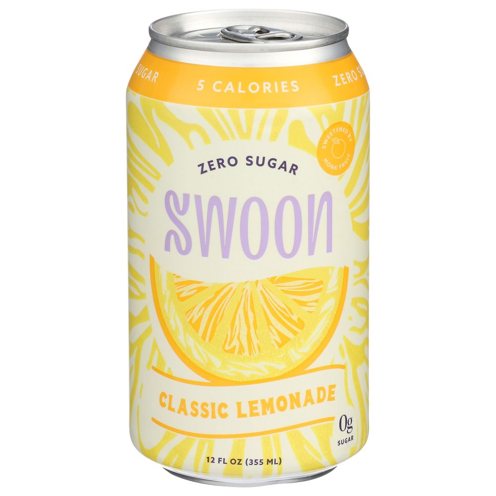 Swoon Zero Sugar Classic Lemonade, 12 Fluid Ounce -- 12 per case