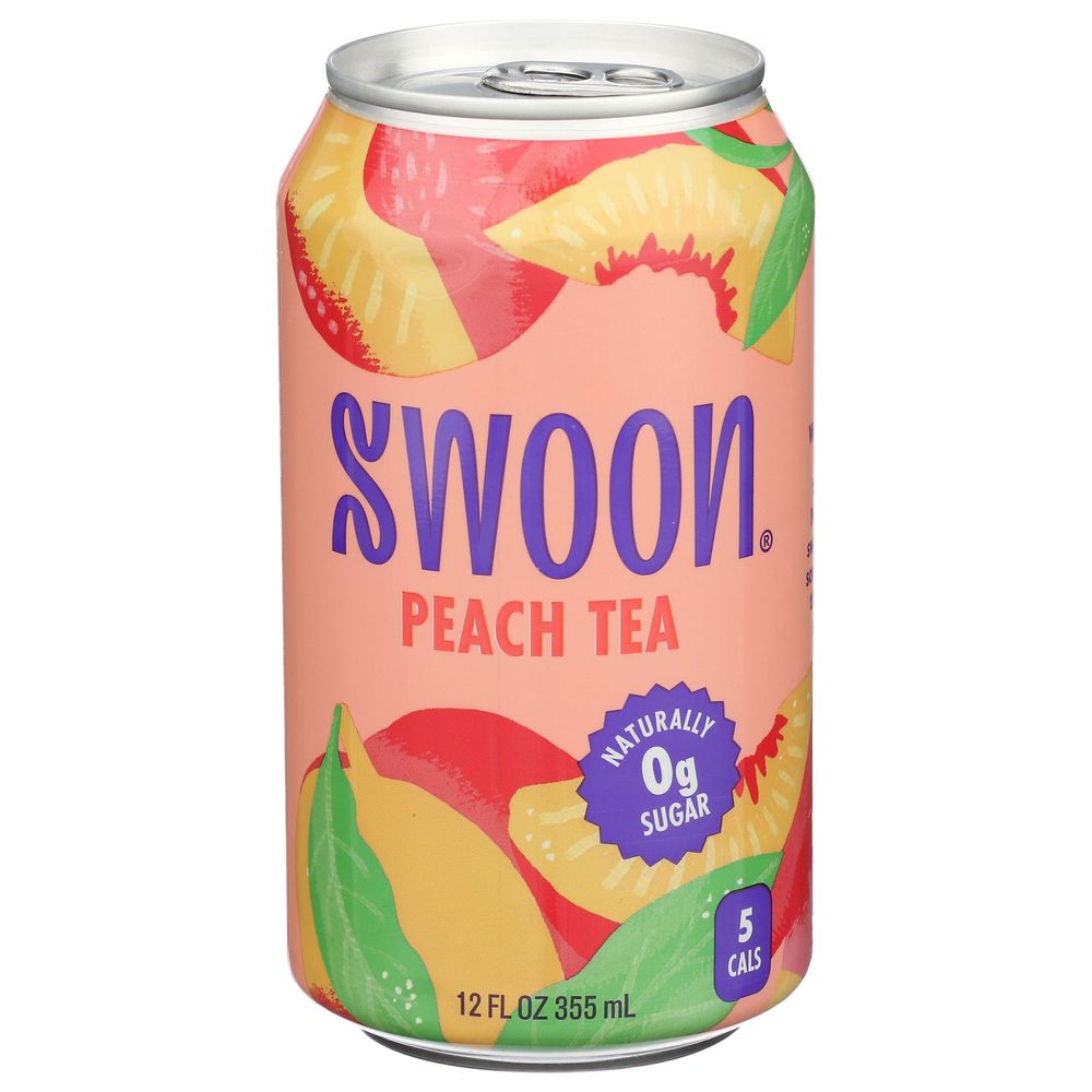 Swoon Zero Sugar Peach Iced Tea, 12 Fluid Ounce -- 12 per case