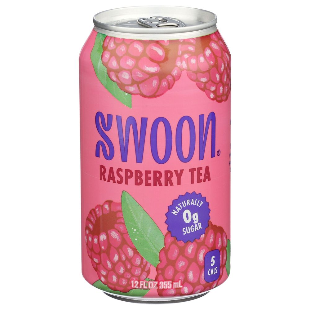 Swoon Zero Sugar Raspberry Tea, 12 Fluid Ounce -- 12 per case