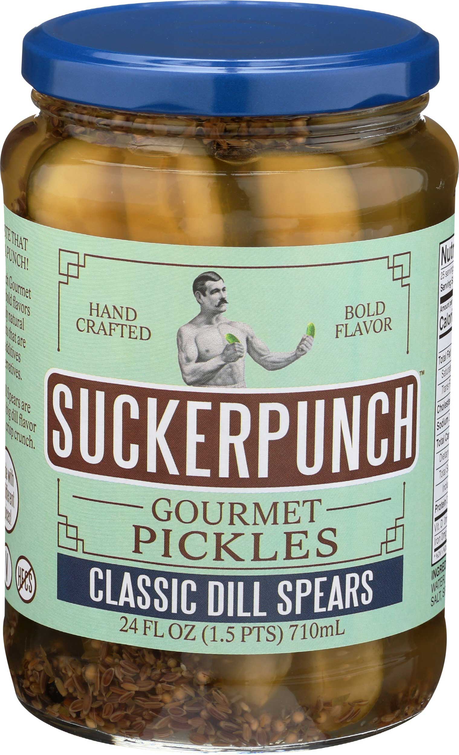 Suckerpunch Classic Dill Spear Pickles, 24 Ounce -- 6 per case