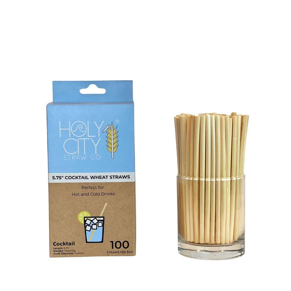 Holy City Straw Company Wheat Stem Straw, 5.5 inch -- 100 per case