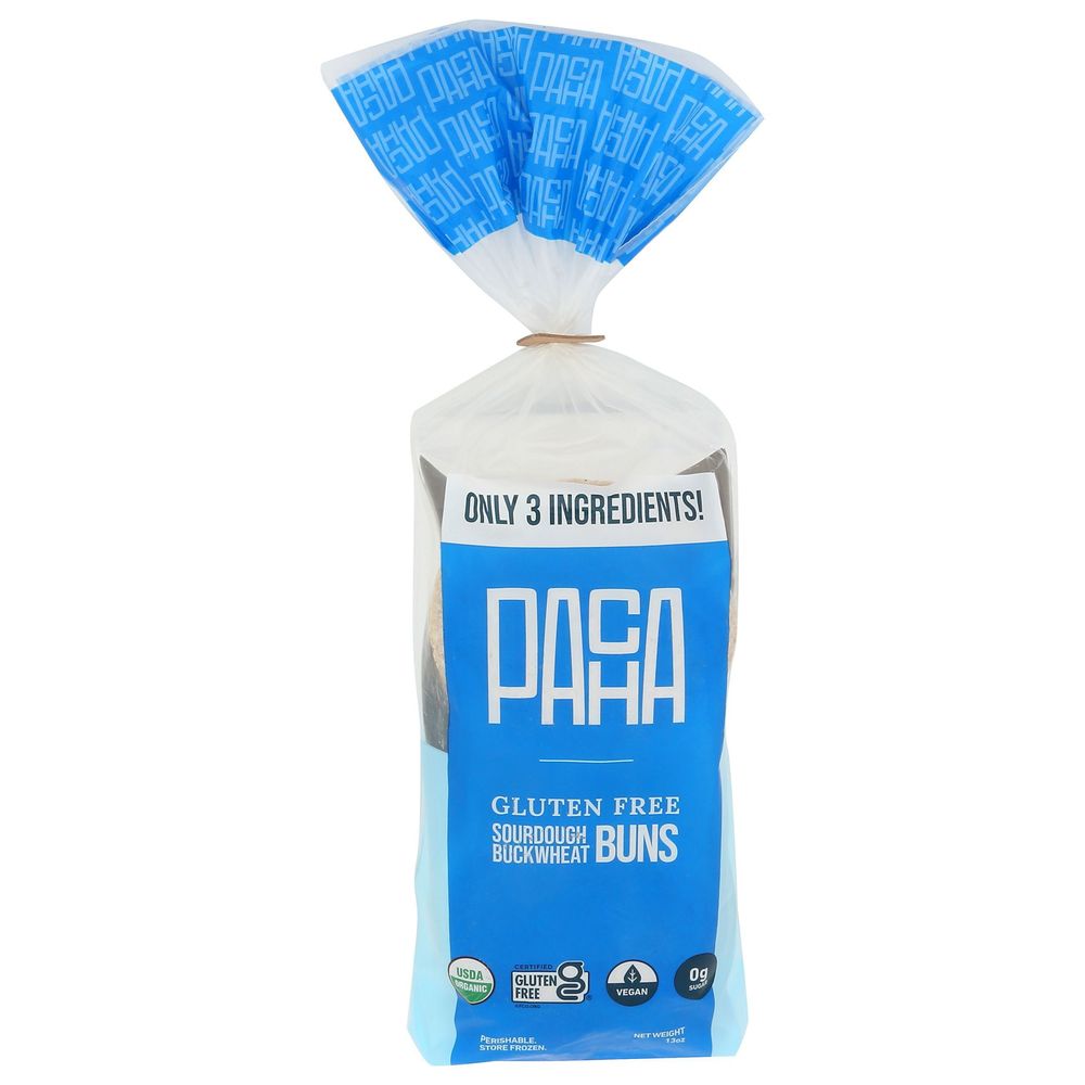 Live Pacha Buckwheat Buns Sourdough Bread, 18.2 Ounce -- 6 per case