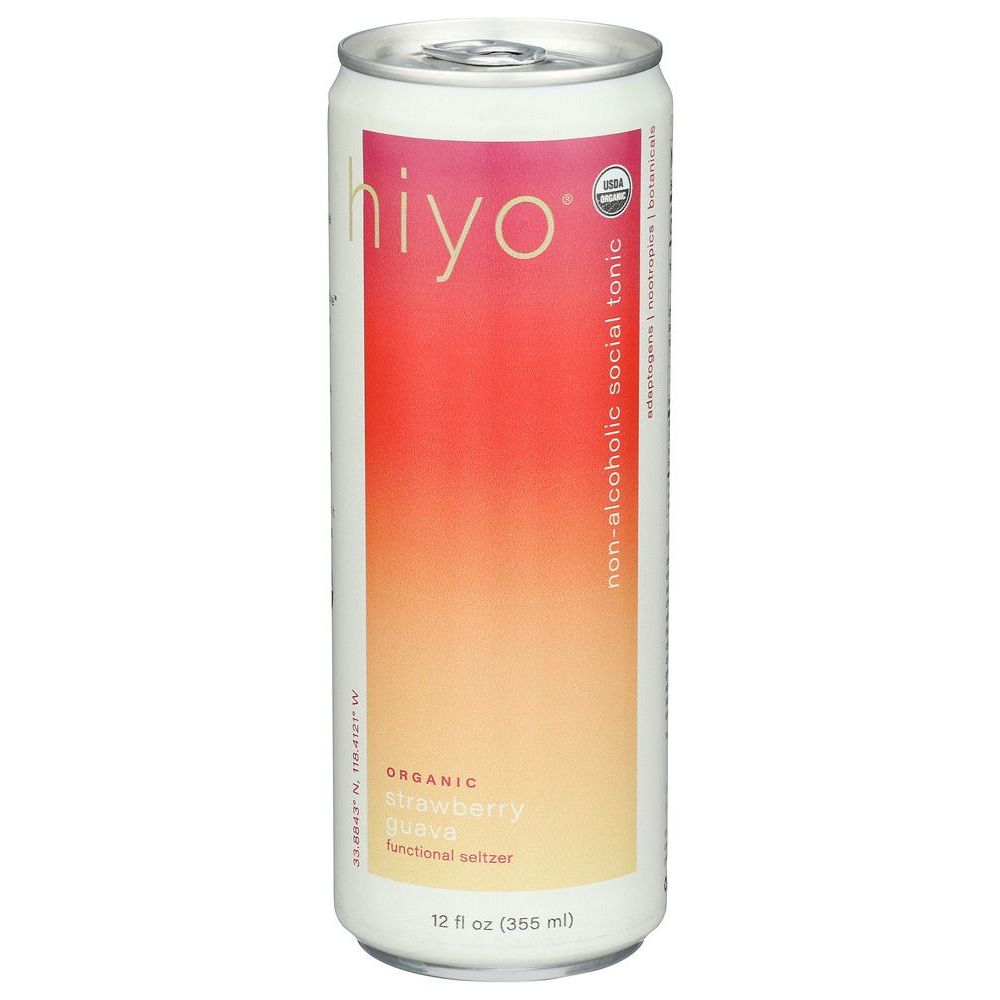 Hiyo Organic Strawberry Guava Functional Seltzer, 12 Fluid Ounce -- 12 ...