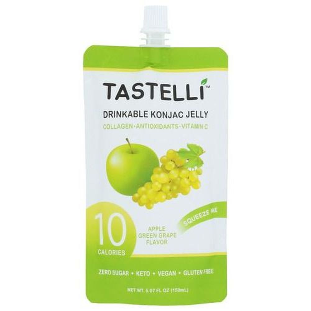 Tastelli Apple Green Grape Drinkable Konjac Jelly, 5.07 Fluid Ounce ...