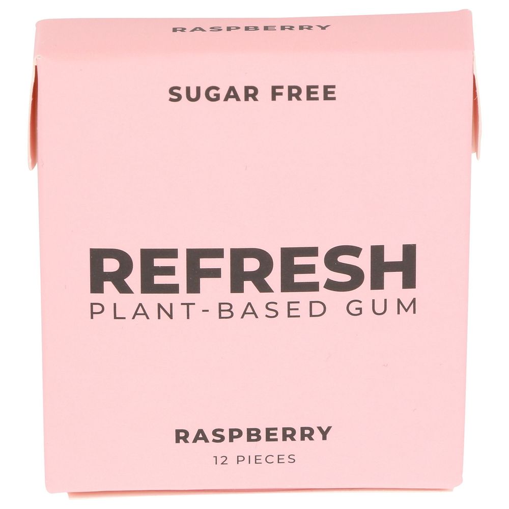Refresh Plant Based Raspberry Gum, 12 count -- 12 per case