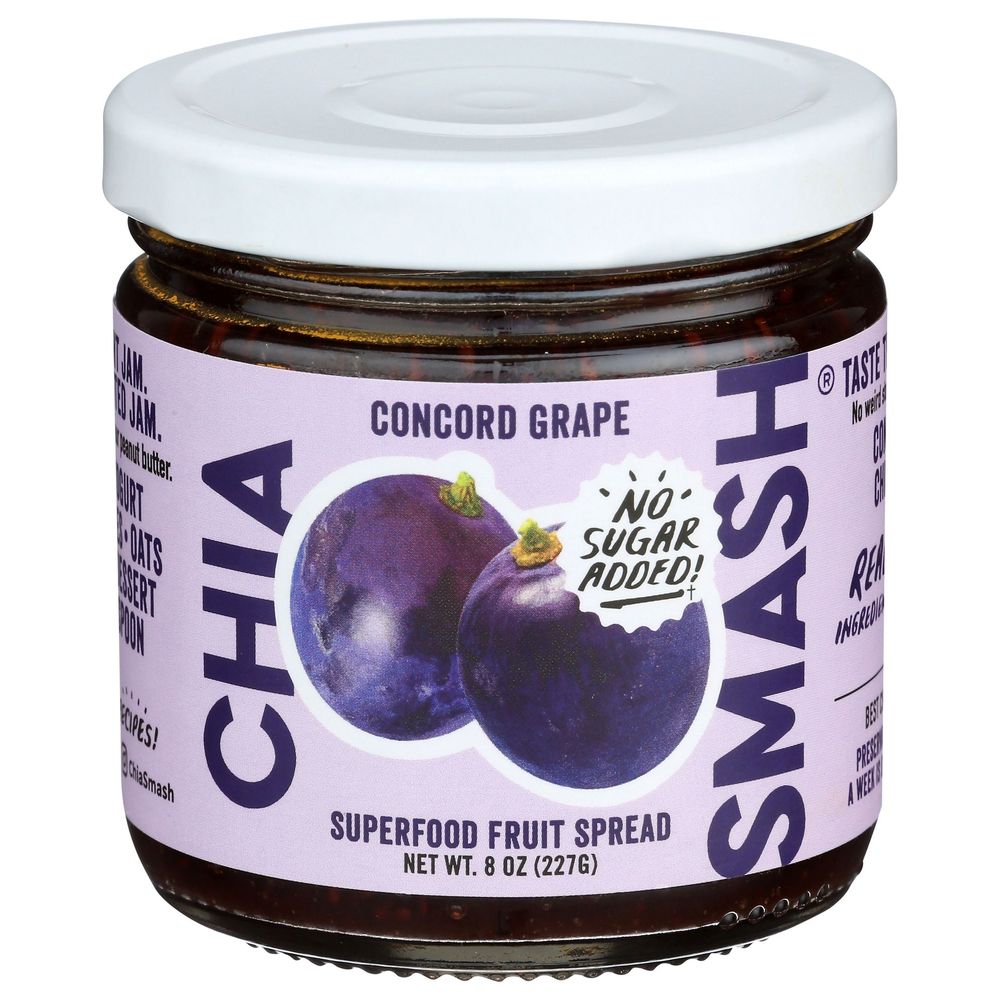 Chia Smash Concord Grape Fruit Spread, 8 Ounce -- 6 per case