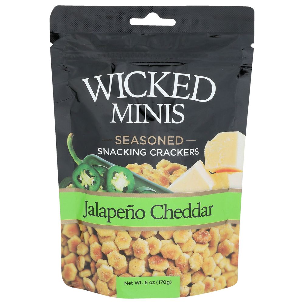 Wicked Minis Jalapeno Cheddar Seasoned Oyster Crackers, 6 Ounce -- 6 ...