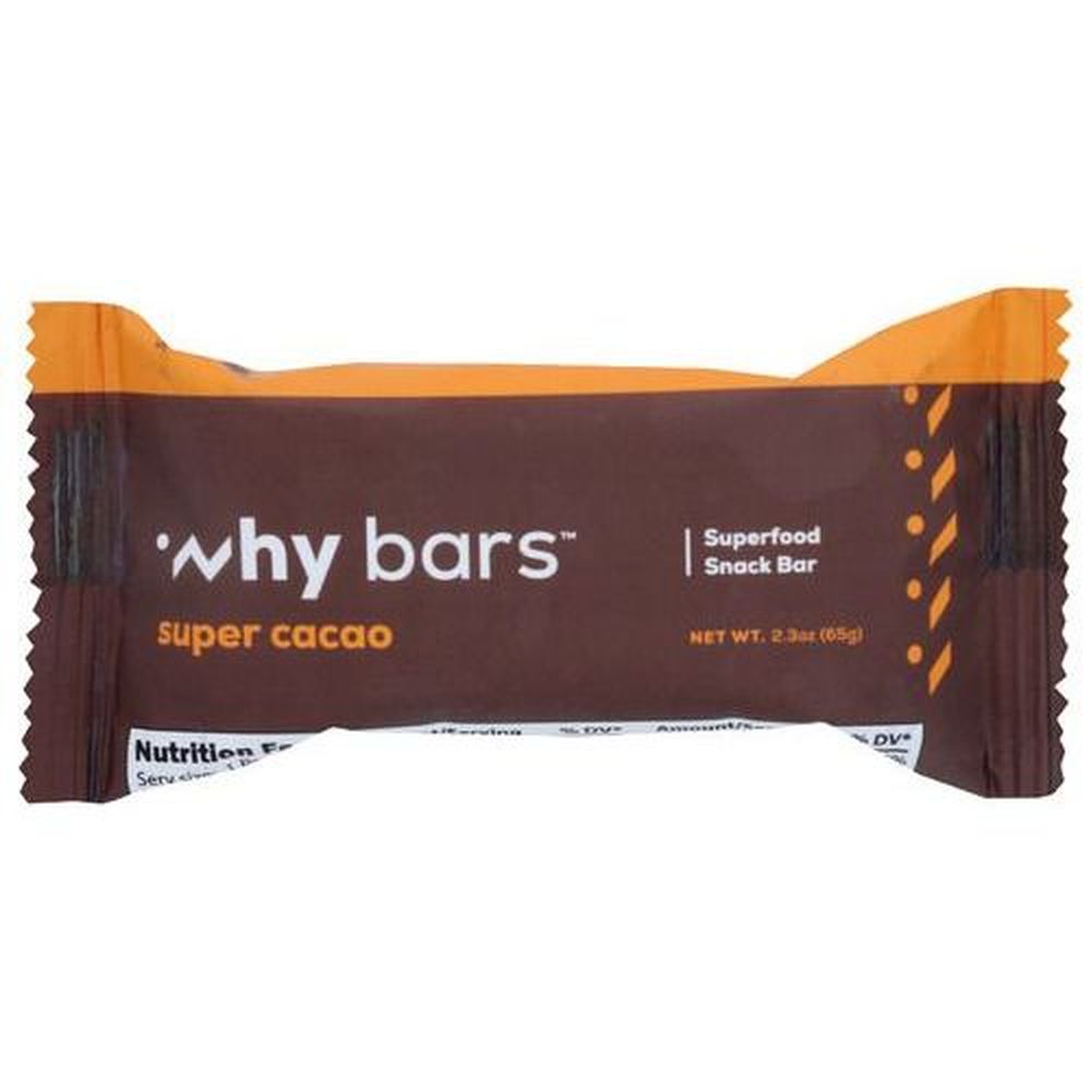 Why Bars Super Cacao Bar, 2.04 Ounce -- 12 per case