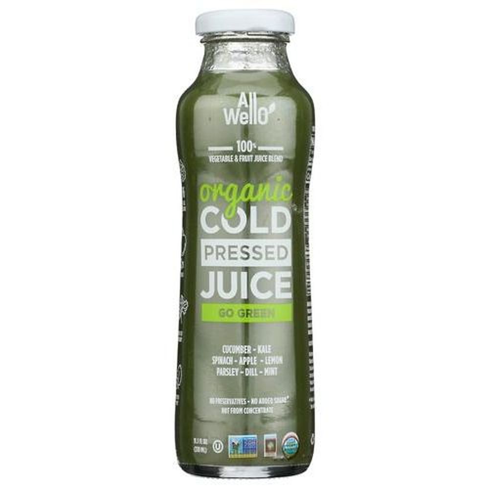 Allwello Organic Cold Pressed Go Green Juice | FoodServiceDirect
