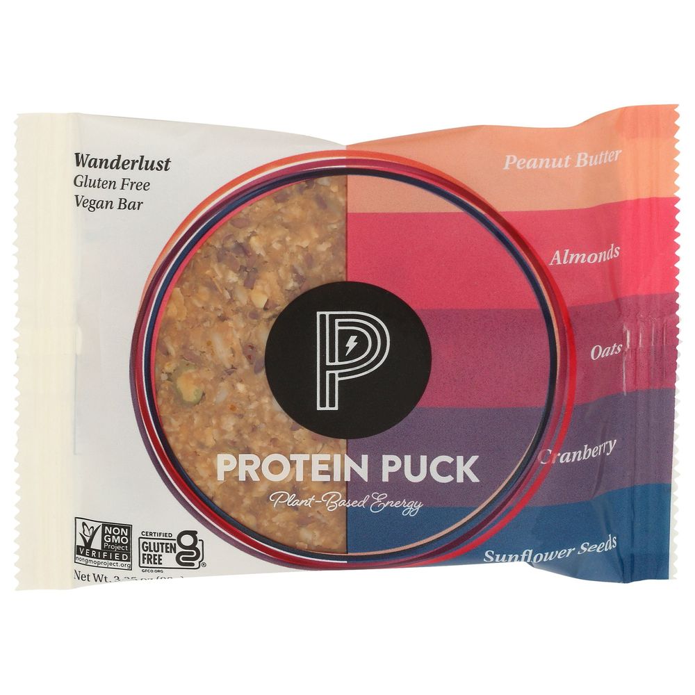 Protein Puck Wanderlust Peanut Butter Almond Cranberry Protein Bar, 3. ...