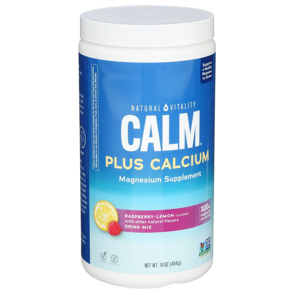 Natural Vitality Calm Raspberry Lemon Magnesium Plus Calcium Drink Mix ...