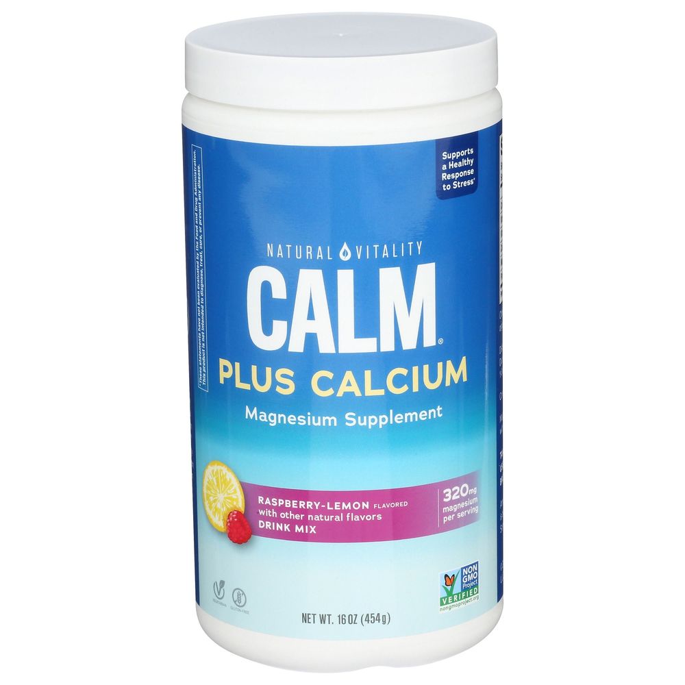Natural Vitality Calm Raspberry Lemon Magnesium Plus Calcium Drink Mix ...