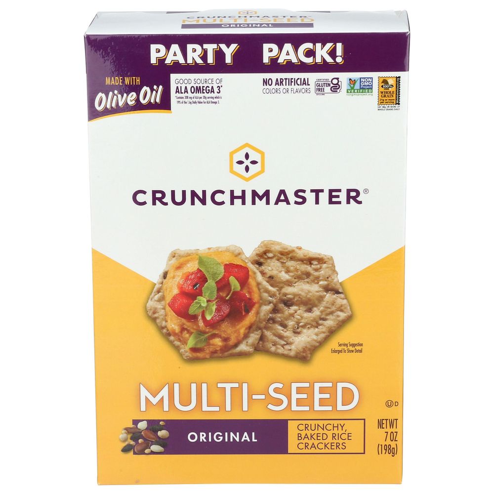 Crunchmaster Original Multiseed Cracker - Party Box, 7 Ounce -- 6 per case