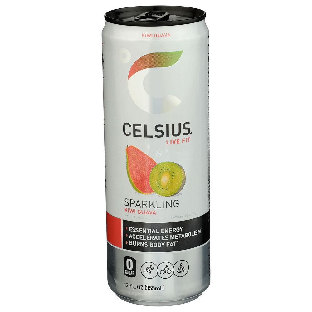 Celsius Live Fit Kiwi Guava Sparkling Energy Drink, 12 Fluid Ounce ...