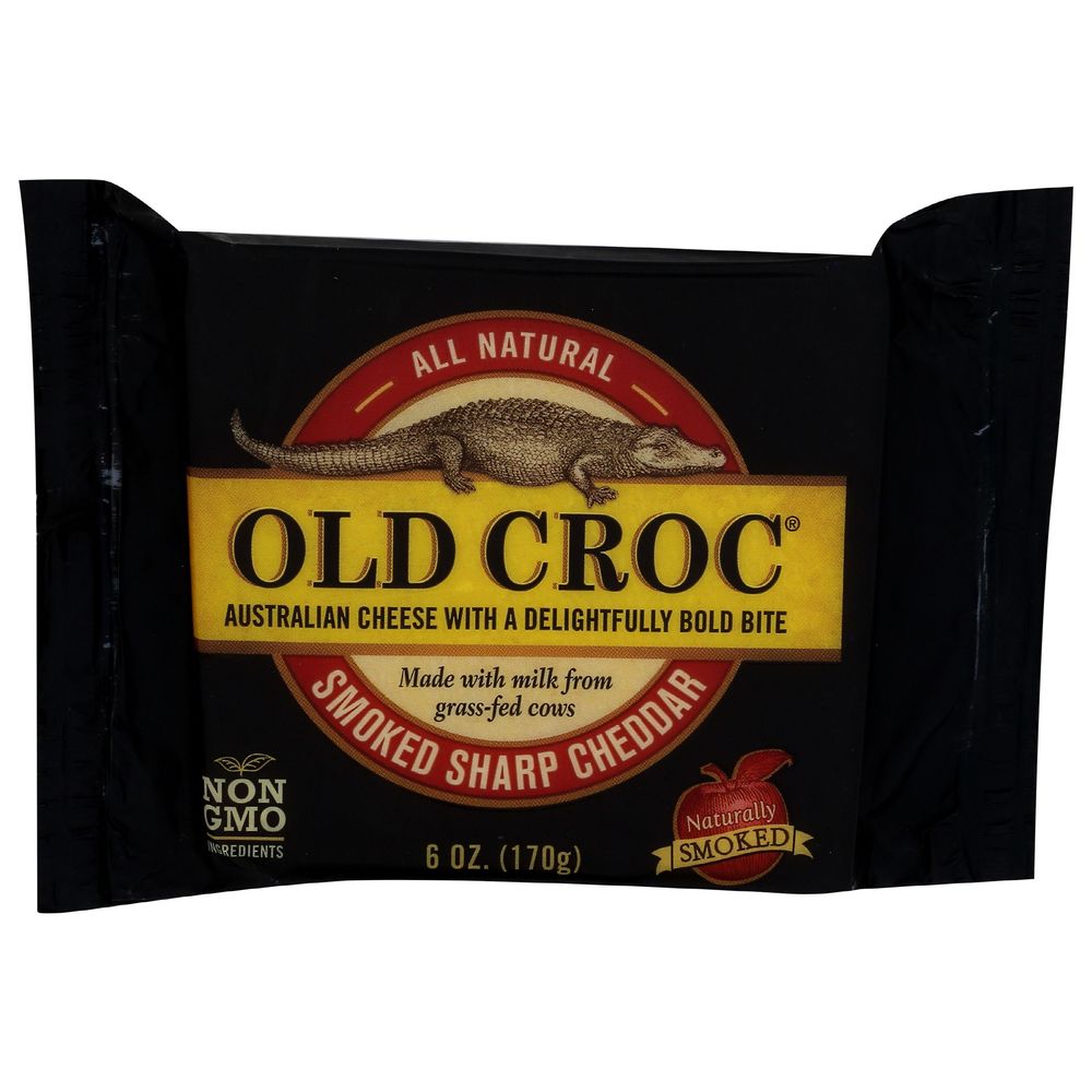 Old Croc Smoked Sharp Cheddar Cheese Chunk, 6 Ounce -- 12 per case ...