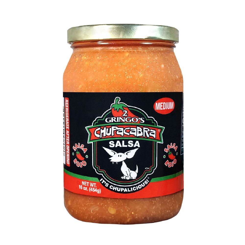 2 Gringos Chupacabra Medium Salsa, 16 Ounce -- 6 per case