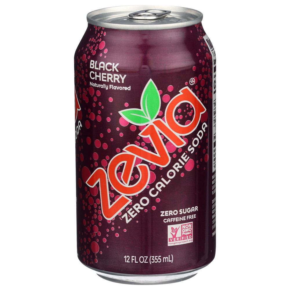 Zevia Black Cherry Naturally Flavored Zero Calorie Soda, 72 Fluid Ounce -- 4 per case