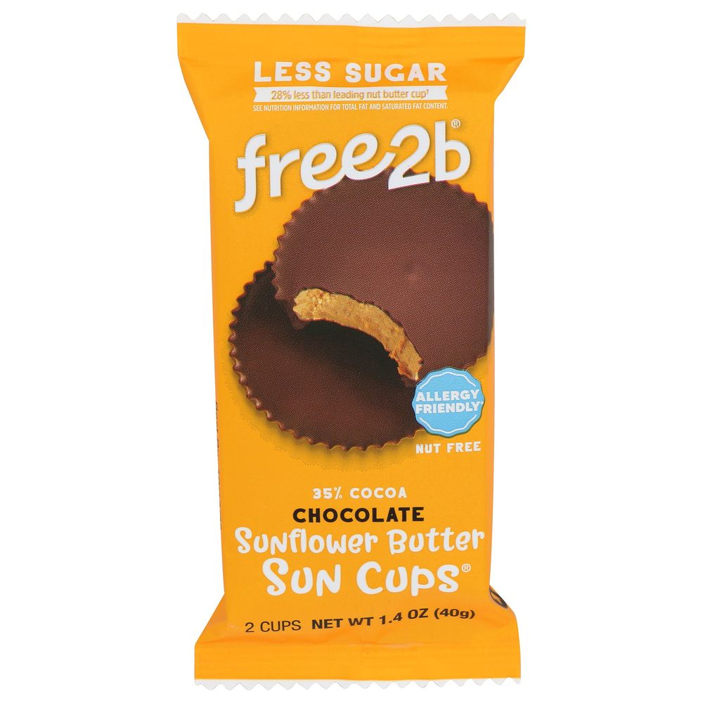 Free 2b Sunflower Butter Chocolate Sun Cups, 1.4 Ounce -- 12 per case