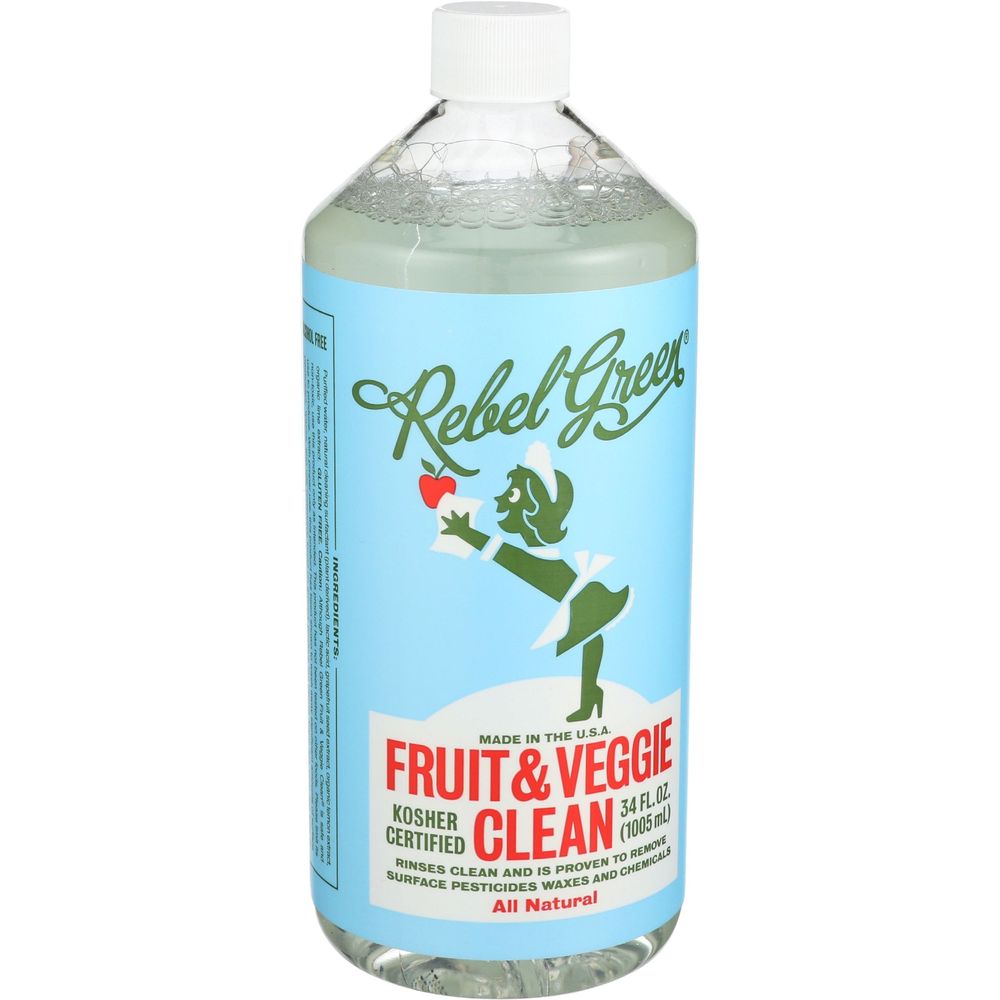 Rebel Green Fruit and Veggie Cleaner, 34 Ounce -- 12 per case