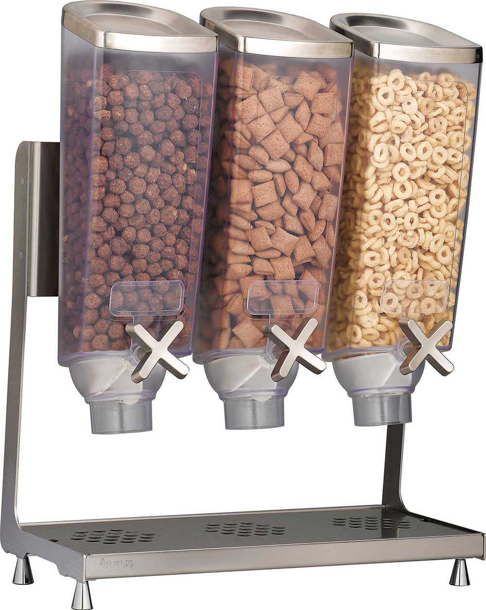Rosseto EZ Pro 3 Container Stainless Steel Tabletop Dispenser with ...