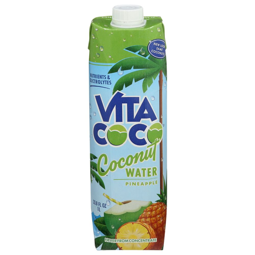 Vita Coco Pineapple Coconut Water, 1 Liter -- 12 per case