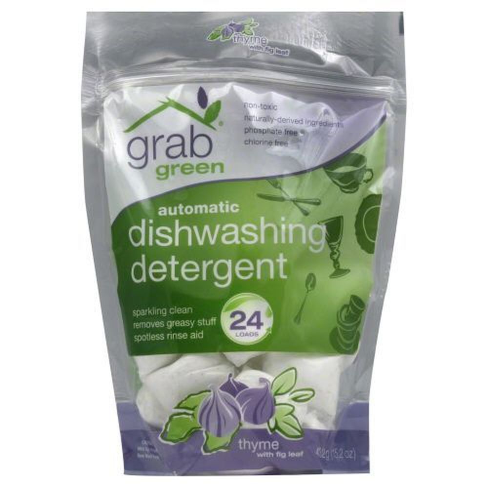 Grab Green Thyme with Fig Leaf Automatic Dishwashing Detergent Pod, 15.2 Ounce -- 6 per case ...