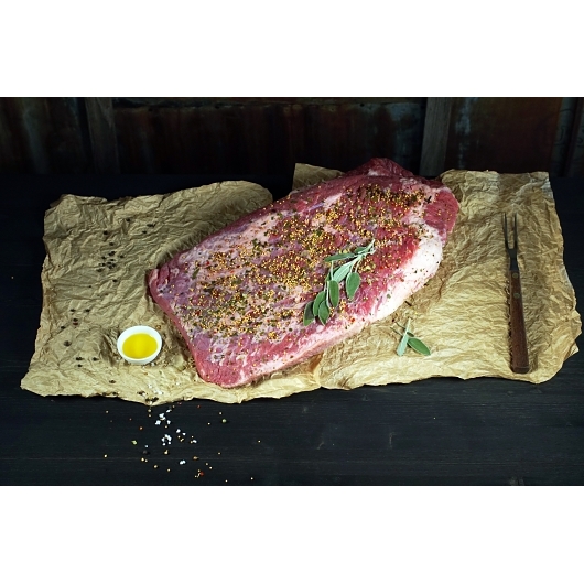 Double L Ranch Raw Corned Beef Bottom Round Flat, 18 Pound
