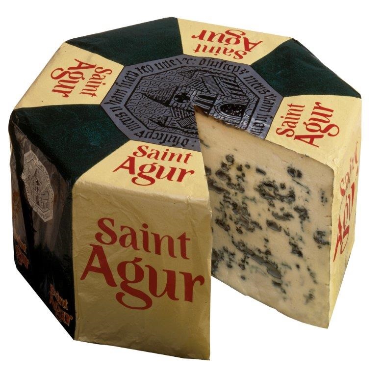 Saint Agur Wheel Cheese In Foil, 5 Pound.