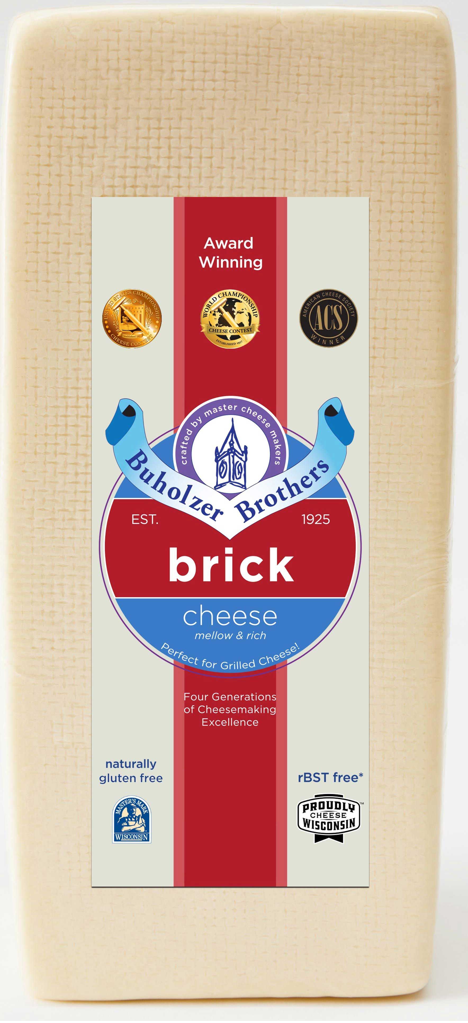 Buholzer Brothers Brick Cheese Loaf, 6 Pound -- 6 per case.