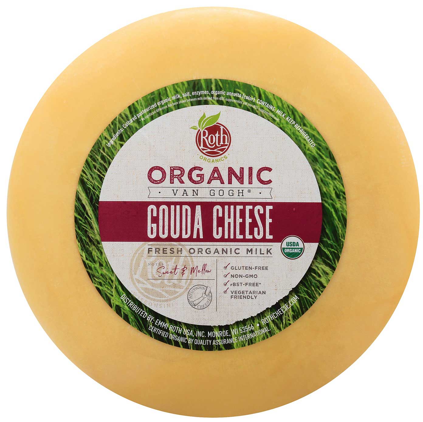 Roth Van Gogh Organic Gouda Wheel Cheese | FoodServiceDirect