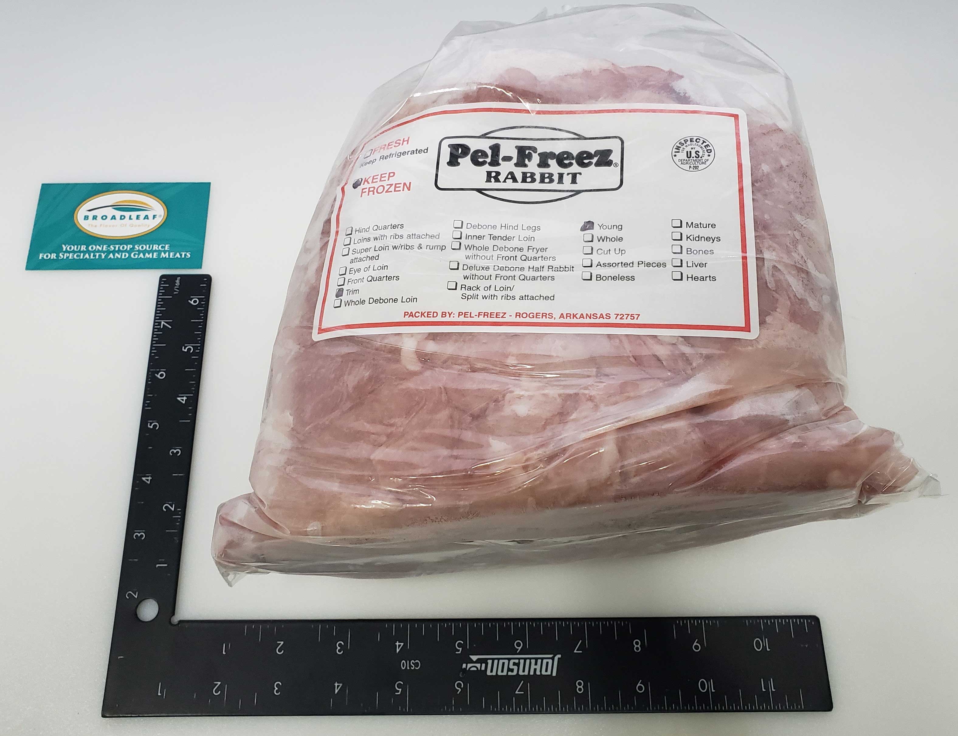Pel Freeze Rabbit Trim, 10 Pound -- 3 per case
