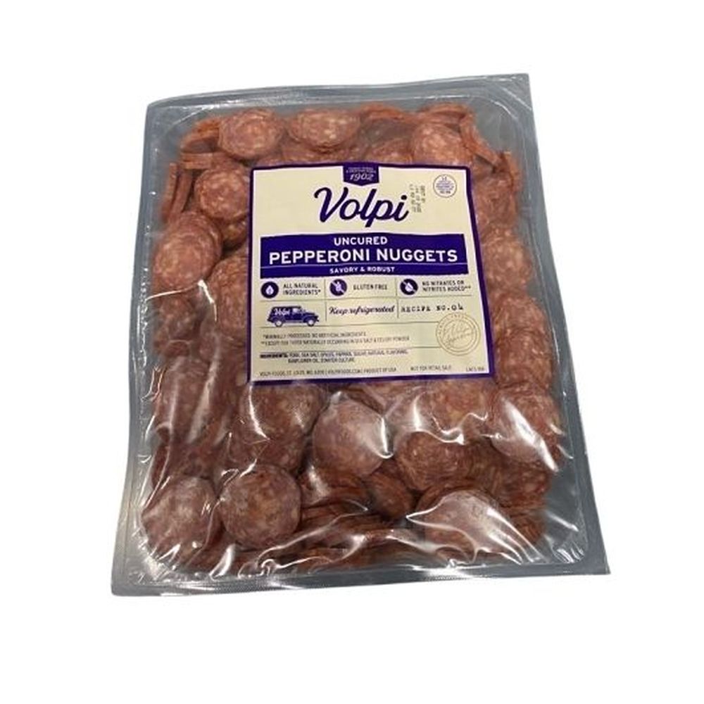 Volpi Sliced Uncured Pepperoni Nugget, 2.6 Pound -- 4 per case